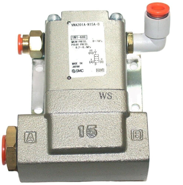 SMC VNA201A-N15A-B air piloted, 2 port 1/2NPT w/Bracket Process Air Va