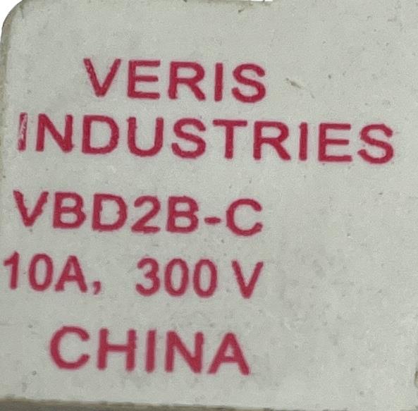 Veris Industries VBD2B-C DPDT Socket Relay 10A 300V 8-Pin