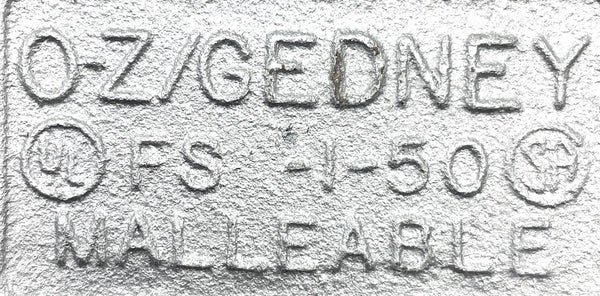 O-Z Gedney FS-1-50 Single Gang Rigid Cast Iron Device Outlet Box 1/2"