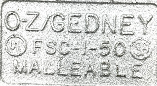 O-Z Gedney FSC-1-50 Single Gang Shallow RMC Cast Iron Device Outlet Bo – Surplus Select