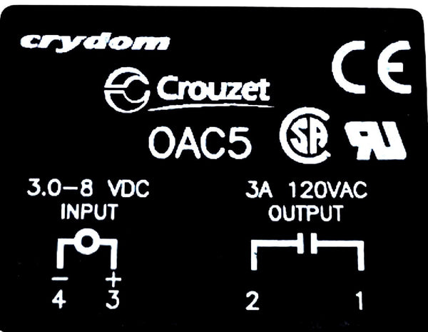 (Lot of 2) Crouzet OAC5 Input/Output Relay Module 3/8VDC 3A 120VAC