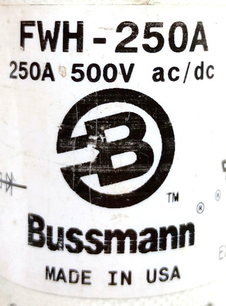 Bussmann FWH-250A Fast Acting High Speed Semiconductor Fuse 250A 500V
