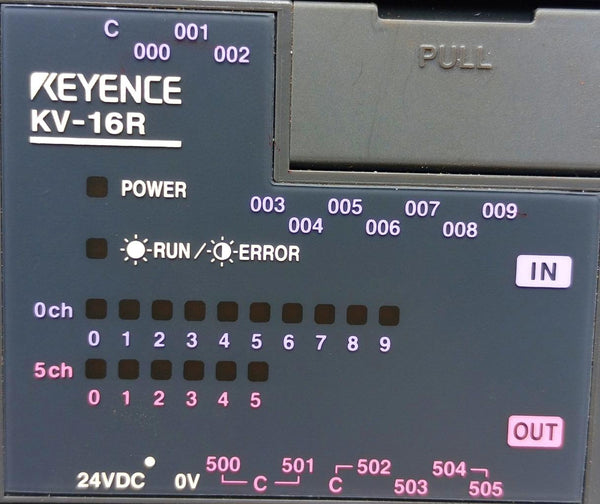 Keyence KV-16R Programmable Controller 10 Input / 6 Output 16-Bit 24VD