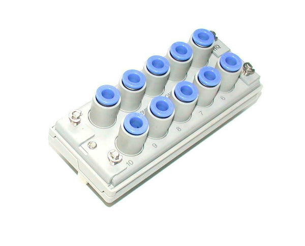 New SMC KDM10-06 Pneumatic 10-Port Multiconnector 1/4" | Surplus Select