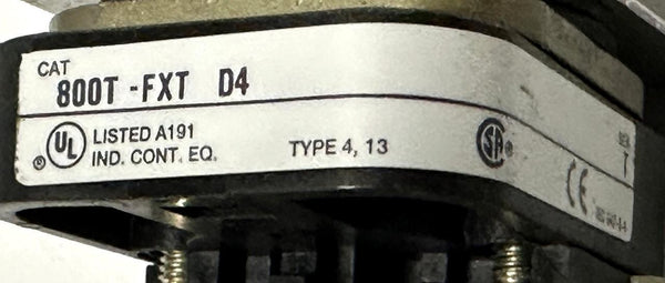 Allen Bradley 800T-FXT D4 Red Push Button Emergency Stop w/ Guard Seri