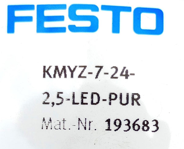 Festo KMYZ-7-24-2,5-LED-PUR NEBV Connecting Cable 2.5m 24V