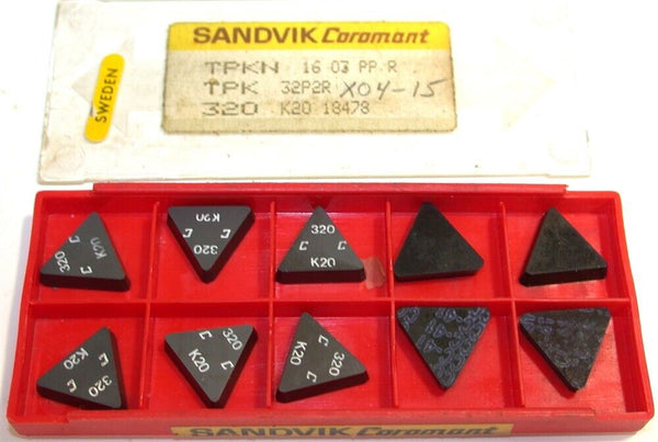Lot of 10 Sandvik Indexable Milling Carbide Inserts TPKN 16 03 PP R K2