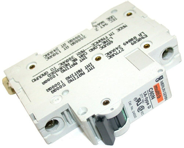 MERLIN GERIN MULTI 9 C60 1 AMP D CURVE 277V 1P CIRCUIT BREAKER 24500