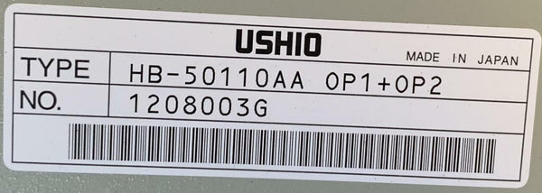 USHIO HB-50110AA OP2 Mercury Lamp Power Supply 100/120 VAC 6.5/5.7 Amp