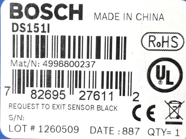 Bosch DS151I Request To Exit PIR Motion Detector Sensor - Black