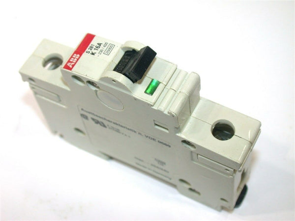 ABB 16 AMP CIRCUIT BREAKER DIN MT 1 POLE S281 K16A