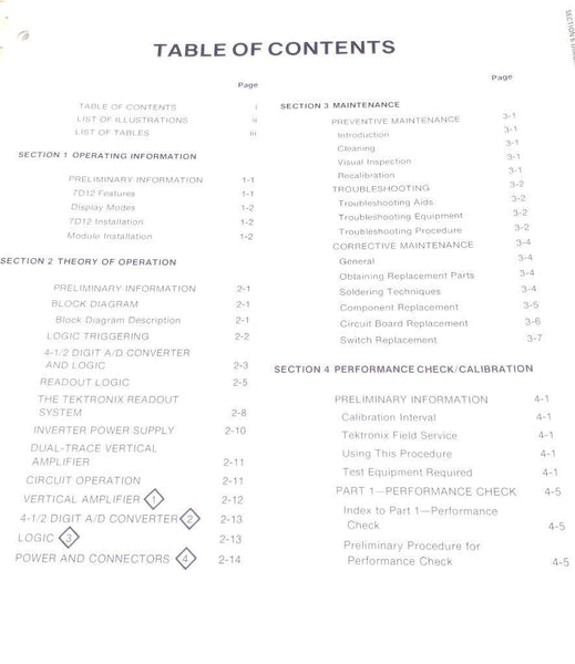 Tektronix 7d12 A D Converter Service Instruction Manual Surplus Select