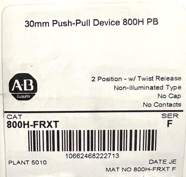 Allen-Bradley 800H-FRXT 2-Position 30mm Push-Pull Device