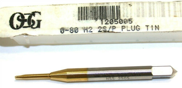 OSG #0-80 NF H2 2S/P Tin Coat Plug Tap 1205005 New
