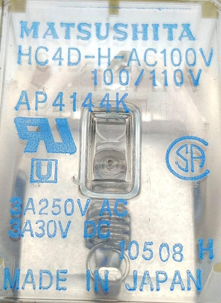 Matsushita HC4D-H-AC100V 14-Pin Plug-In Relay 100/110V 3A250V AC