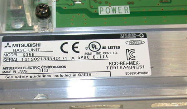 Mitsubishi Melsec CPU Base Unit Q35B