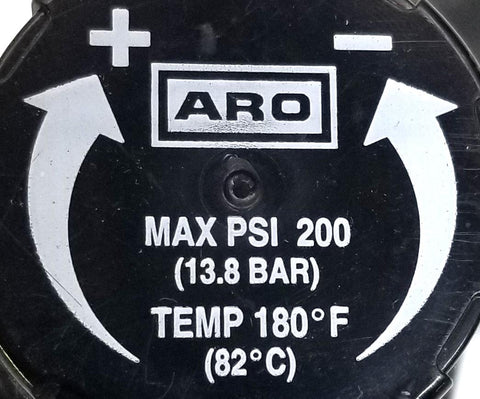 ARO Pneumatic Regulator 200psi Max 150°F Max W/ ARO Gauge 0-160 9129-0