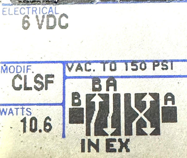 MAC Solenoid Valve 6VDC 10.6 Watt VAC to 150 PSI