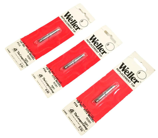 Weller PTD8 Replacement Solder Tip Fits Model TC201 and TCP1 (Lot of 3