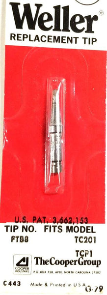 Weller PTB8 Replacement Solder Tip Fits Model TC201 and TCP1 (Lot of 4 ...