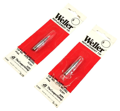 Weller PTA6 Replacement Solder Tip Fits Model TC201 and TCP1 (Lot of 2