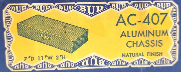 BUD AC-407 Aluminum Chassis 7" x 11" x 2" Natural Finish