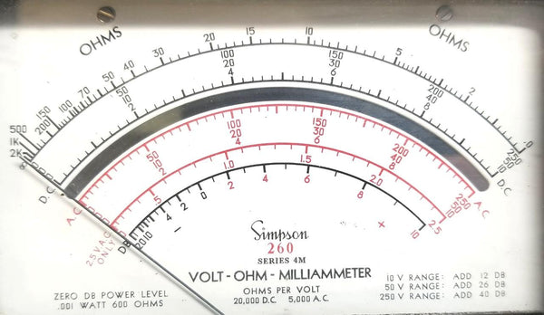 Simpson VOLT-OHM-MILLIAMMETER Multimeter 260 Ser 4M M133 – Surplus Select