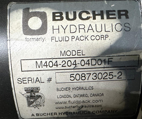 Bucher Hydraulics M404-204-04D01F Pump 1 HP 1725 RPM 115/208-230V