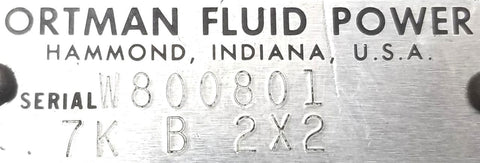 Ortman Fluid Power W800801 Pneumatic Cylinder 2" x 2" 7K B