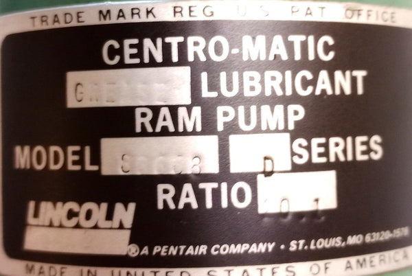Lincoln 83668 Series D Centro-Matic Grease Lubricant Ram Pump 20:1 Rat