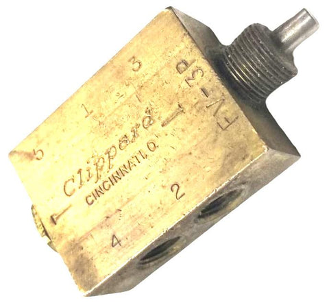 Clippard FV-3P Pneumatic Spring Plunger Return Valve