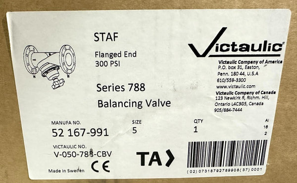 Victaulic V-050-788-CBV Balancing Reducing Valve 5" Flanged End 300 PS