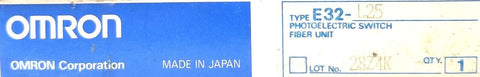 Omron E32-L25 Photoelectric Switch Fiber Unit W/ E39-F4 Cutting Tool