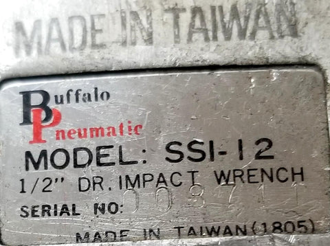 Buffalo Pneumatic SS1-12 Impact Wrench 1/2" Drive – Surplus Select