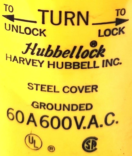 Hubbell HBL26419 Hubbellock Plug 3P 4 Wire 60A 600VAC