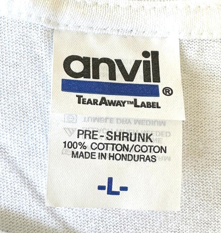 Anvil Men's Golf Ball Face Per Hole Graphic White Short Sleeve Shirt S