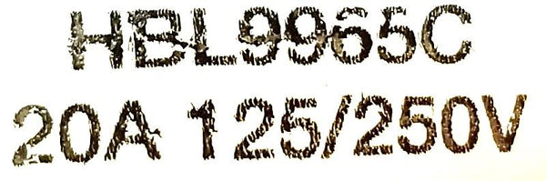 Hubbell HBL9965C Insulgrip Twist-Lock Plug 20A 125-250VAC 3P 3 Wire