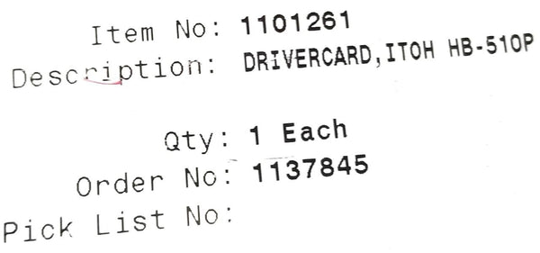 Itoh Denki HB-510P Drive Card 24V 1ERR Block 2DIR Block 3ESTOP Block ...
