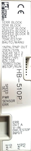 Itoh Denki HB-510P Drive Card 24V 1ERR Block 2DIR Block 3ESTOP Block ...