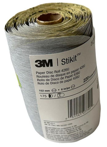 3M Stikit 27790 Paper Disc Roll 426U 220 Grade 152 mm