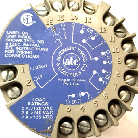 ATC 335B351A10PX Multi-Range Analogue Timer 0518H 120V 60Hz 1-5A 120-2