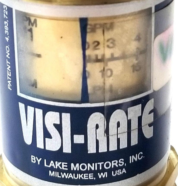 Visi-Rate Lake Monitors VRB-DH-10 Flow Meter 200Psi Max 250°F Max