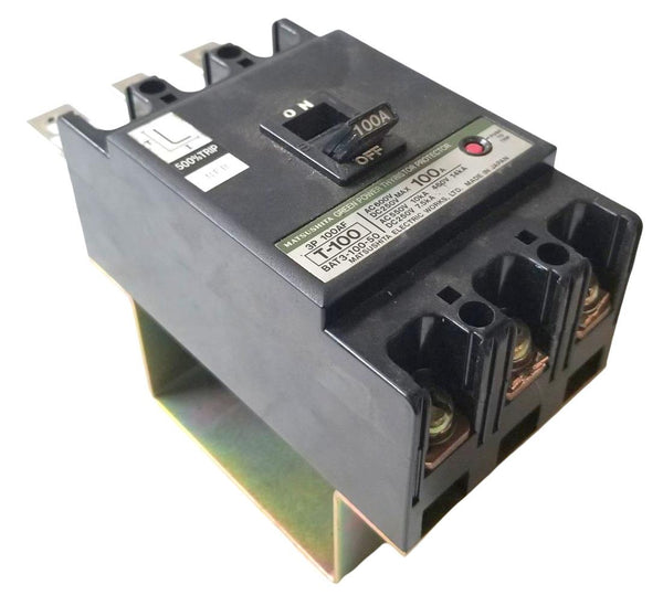 Matsushita T-100 BAT3-100-50 Circuit Breaker 3P 460V 100A 550-600VAC 2