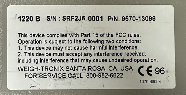NCI 1200 Series 1220 B Dot Matrix Printer 230VAC 50 HZ 9570-13099