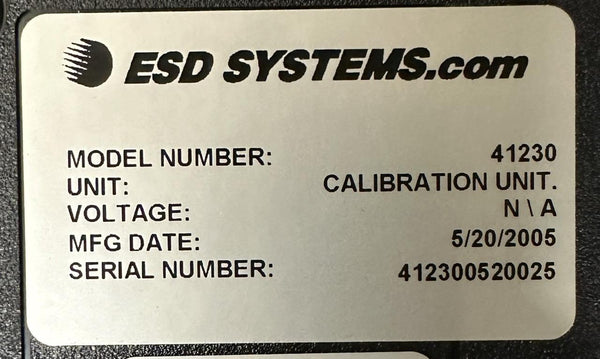 ESD Systems 41230 Foot Ground Calibration Unit For Wrist Strap Footwear ...