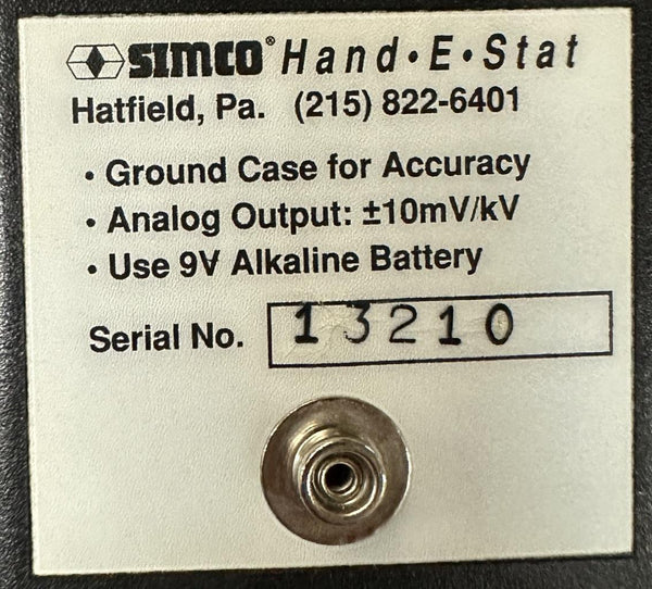 Simco Hand-E-Stat Handheld Electrostatic Fieldmeter 0 TO 19.99KV +/- 5% ...