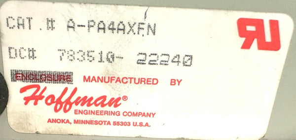 Hoffman A-PA4AXFN Enclosure Panel Cooling Fan Assembly w/ Grille 4 Inc