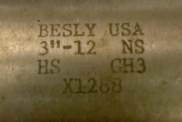 Besly 3"-12 NS Hand Tap 8 Flute HS GH3 X1288