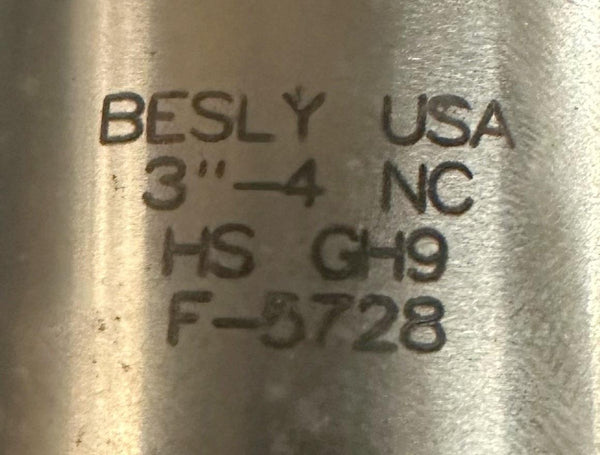 Besly 3"-4 NC Hand Tap 6 Flute HS GH9 F-5728