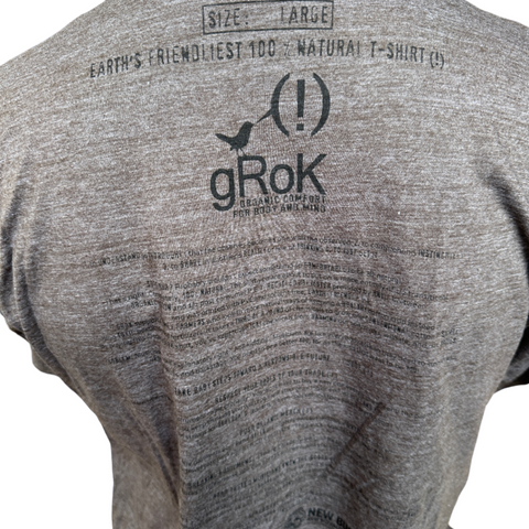 Grok Men's Radio Tree Natural Graphic Taupe Short Sleeve Shirt Size La